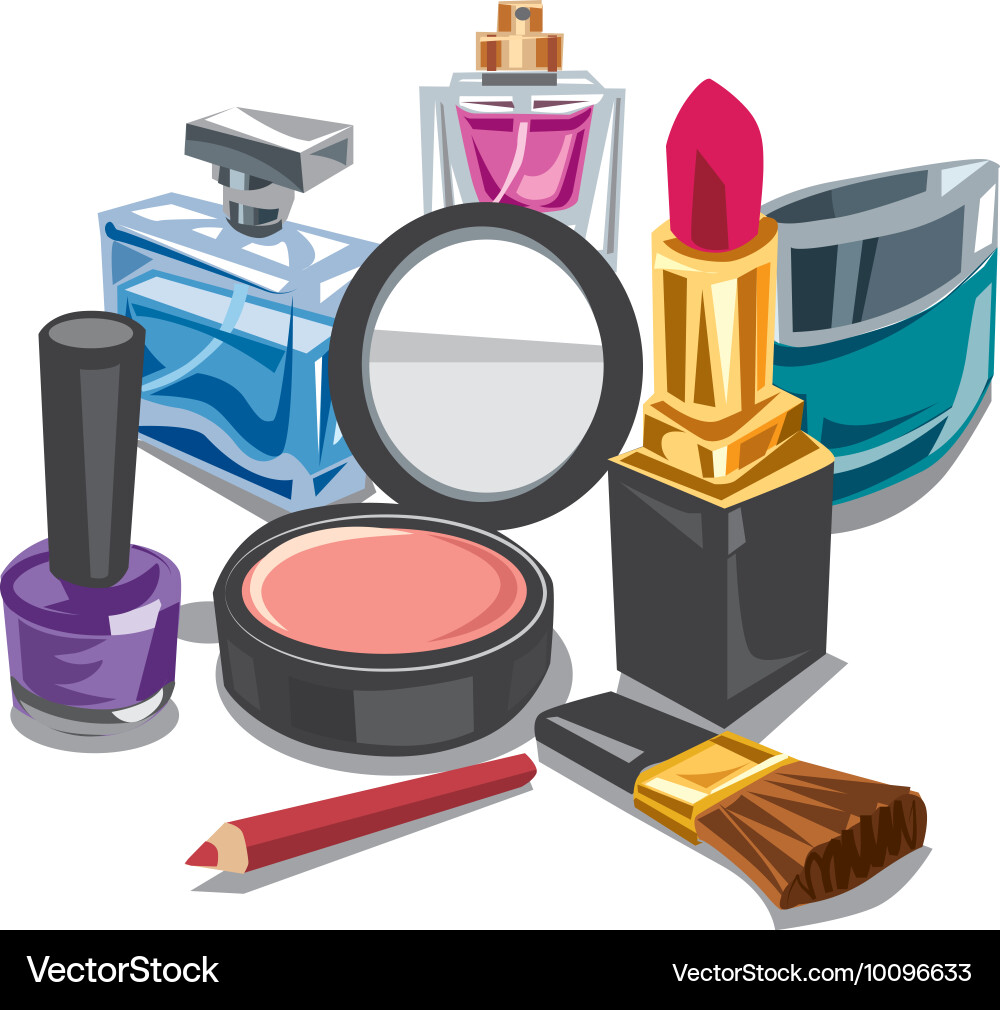 Cosmetics and makeup Royalty Free Vector Image
