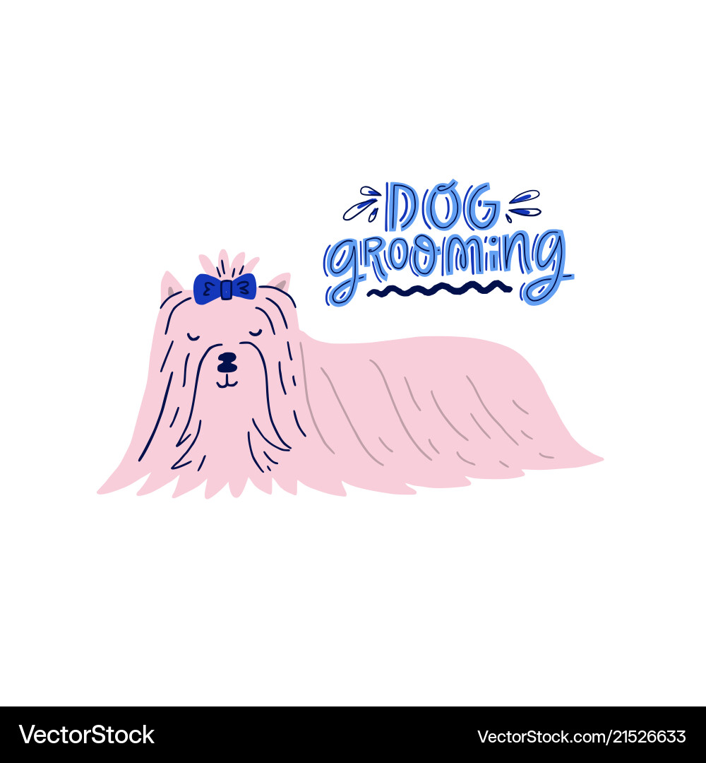 Dog grooming concept Royalty Free Vector Image