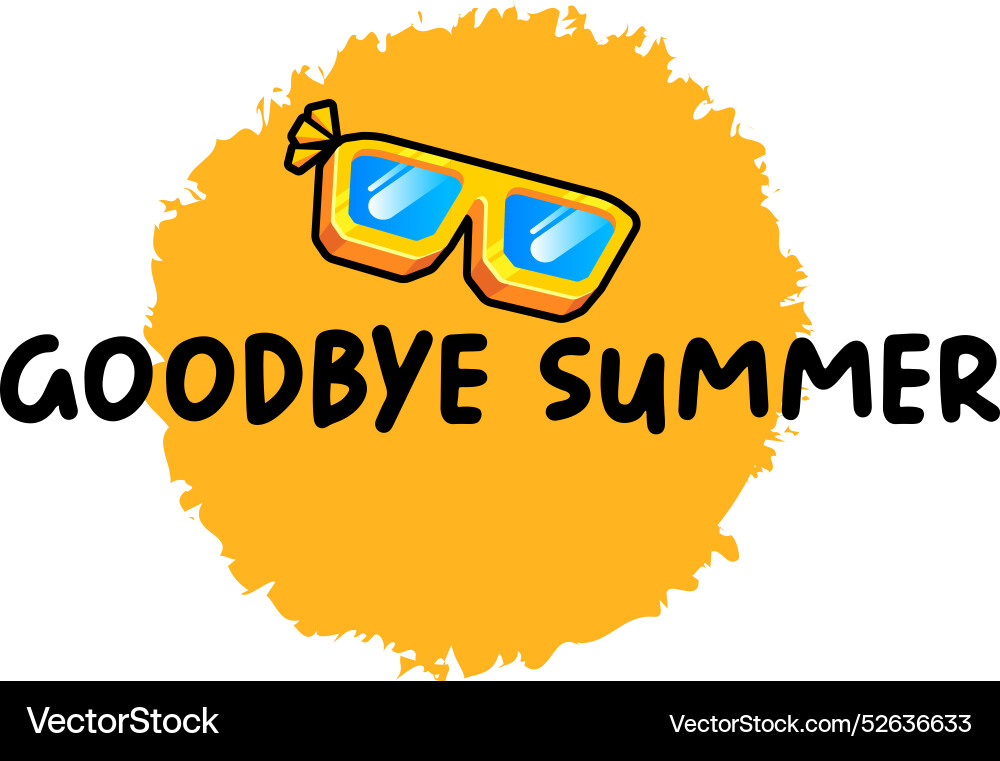 Goodbye summer concept Royalty Free Vector Image