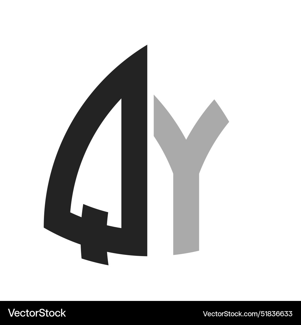 Modern creative qy logo design letter icon Vector Image