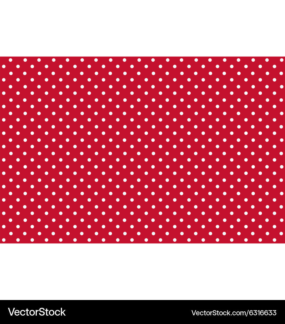 Seamless dot pattern white dots on red Royalty Free Vector
