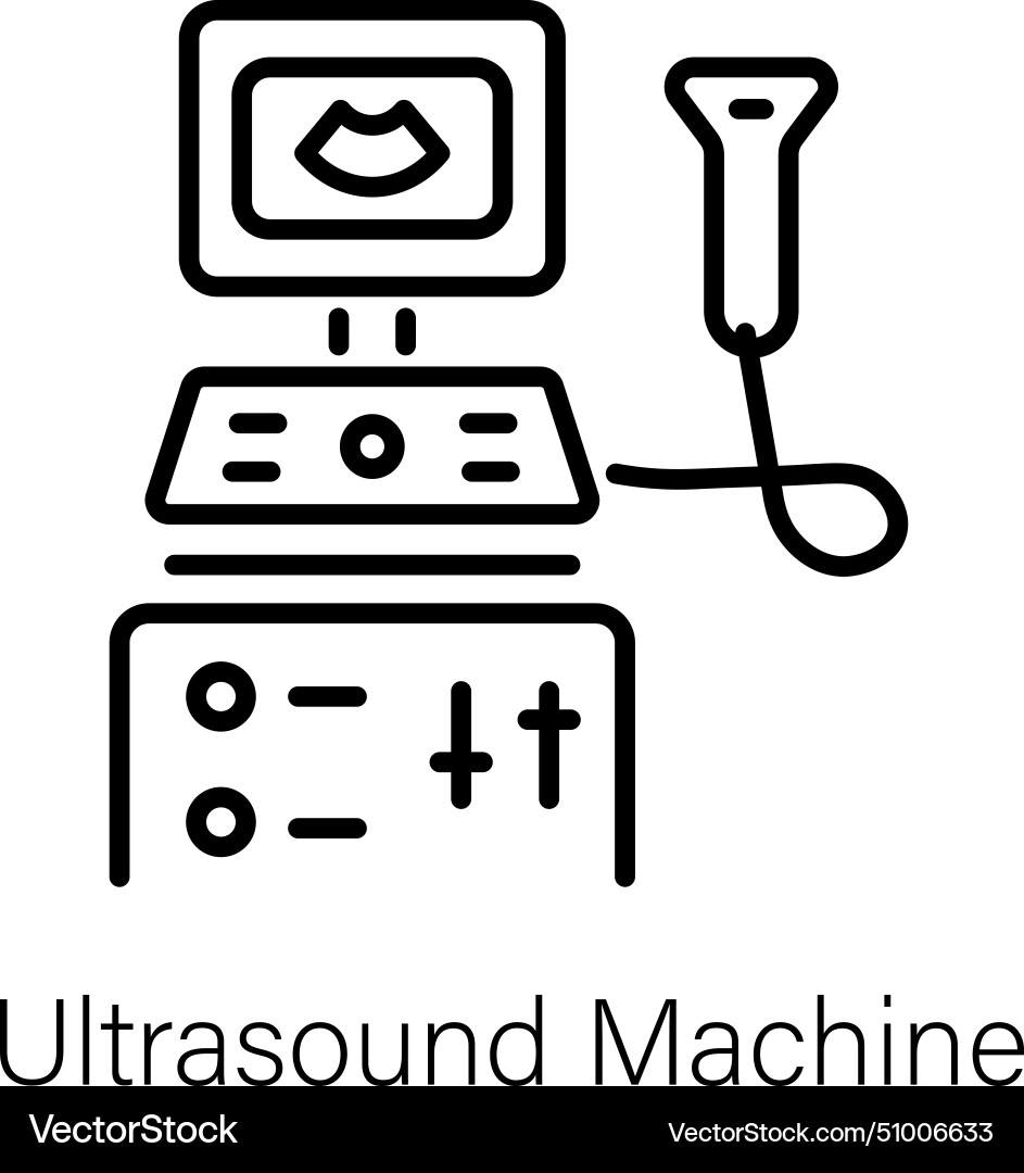 Ultrasound machine Royalty Free Vector Image - VectorStock