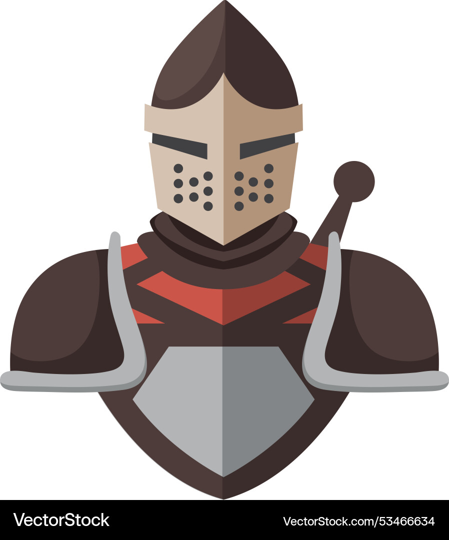 A knight in full armor Royalty Free Vector Image
