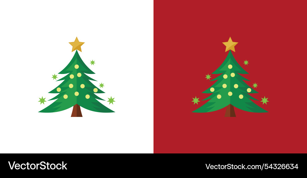 Christmas tree logo design Royalty Free Vector Image