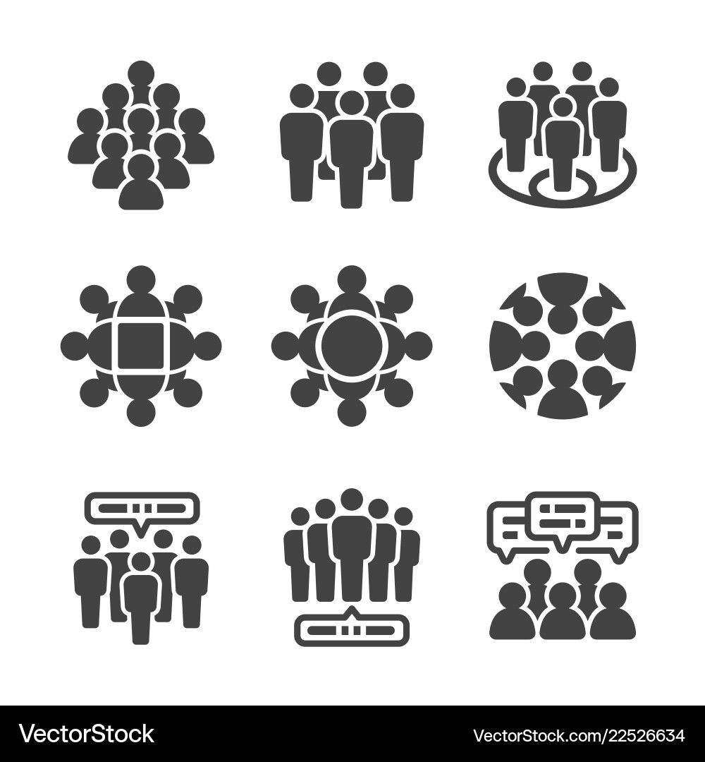 Crowd icon Royalty Free Vector Image - VectorStock