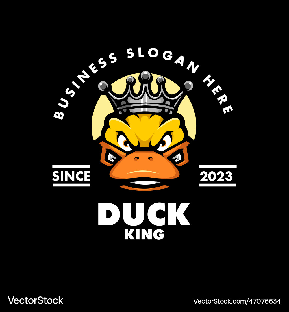 Duck king Royalty Free Vector Image - VectorStock