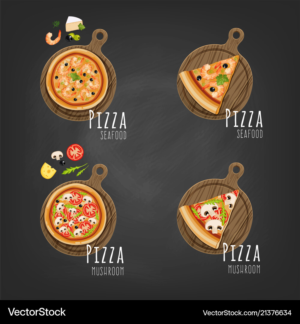 Fresh pizza Royalty Free Vector Image - VectorStock