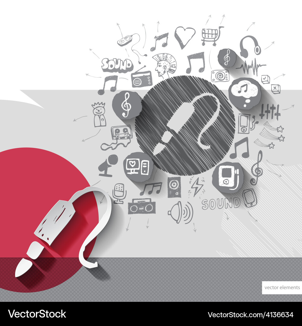 Hand drawn jack icons with background Royalty Free Vector