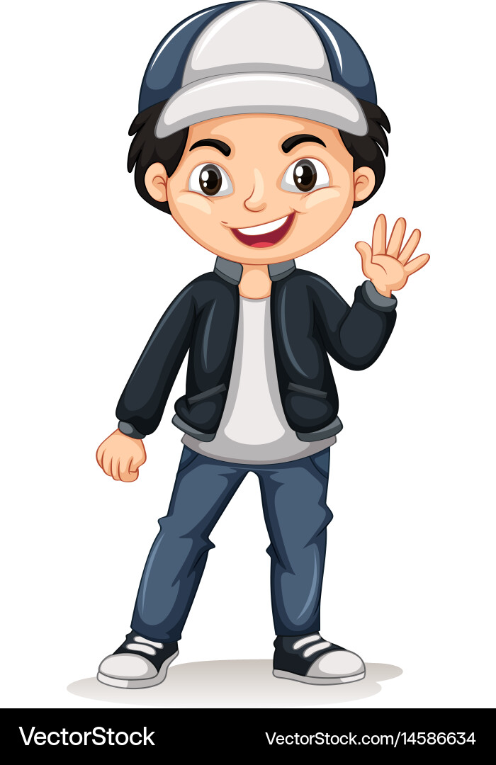 Boy Wave Hello Clipart