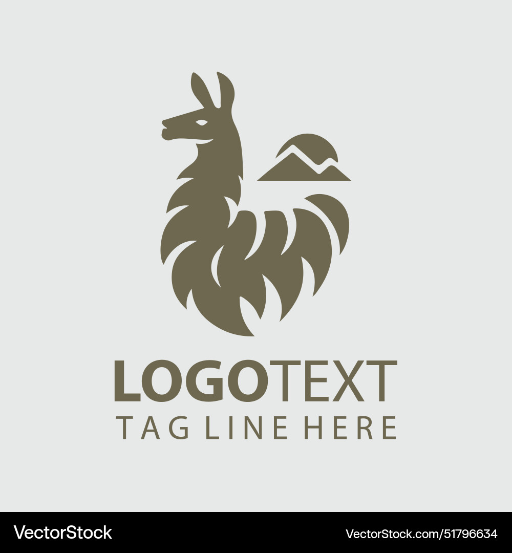 Llama logo Royalty Free Vector Image - VectorStock