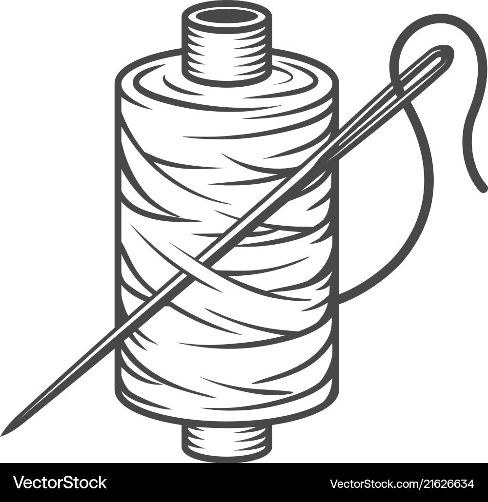 Vintage sewing spool concept Royalty Free Vector Image