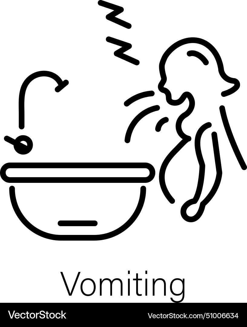 Vomiting Royalty Free Vector Image - VectorStock