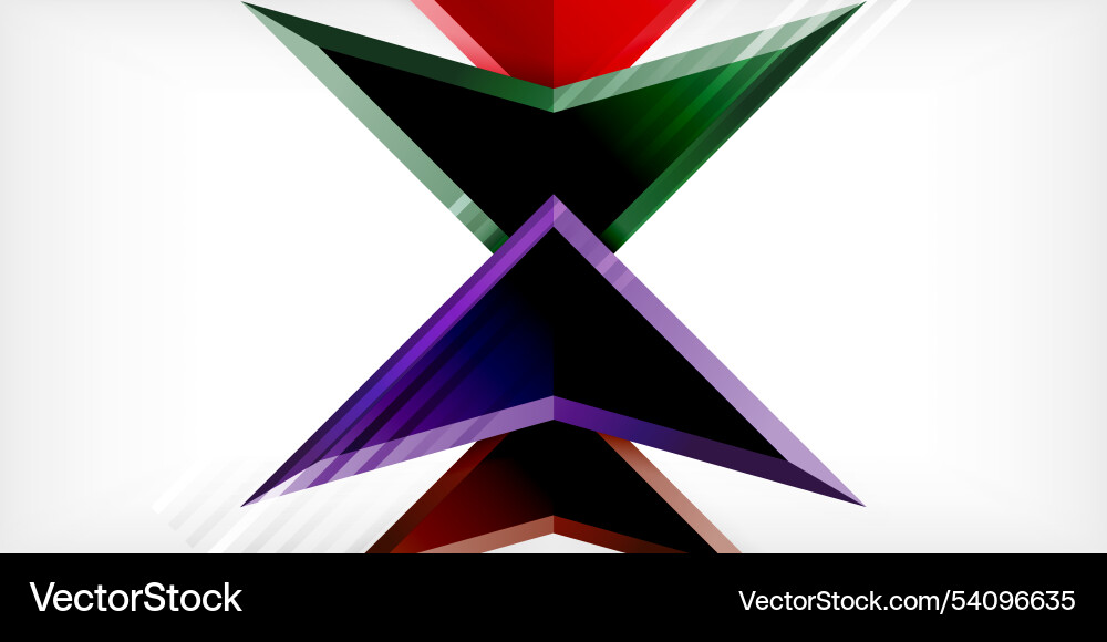 Abstract background color triangles and arrows Vector Image
