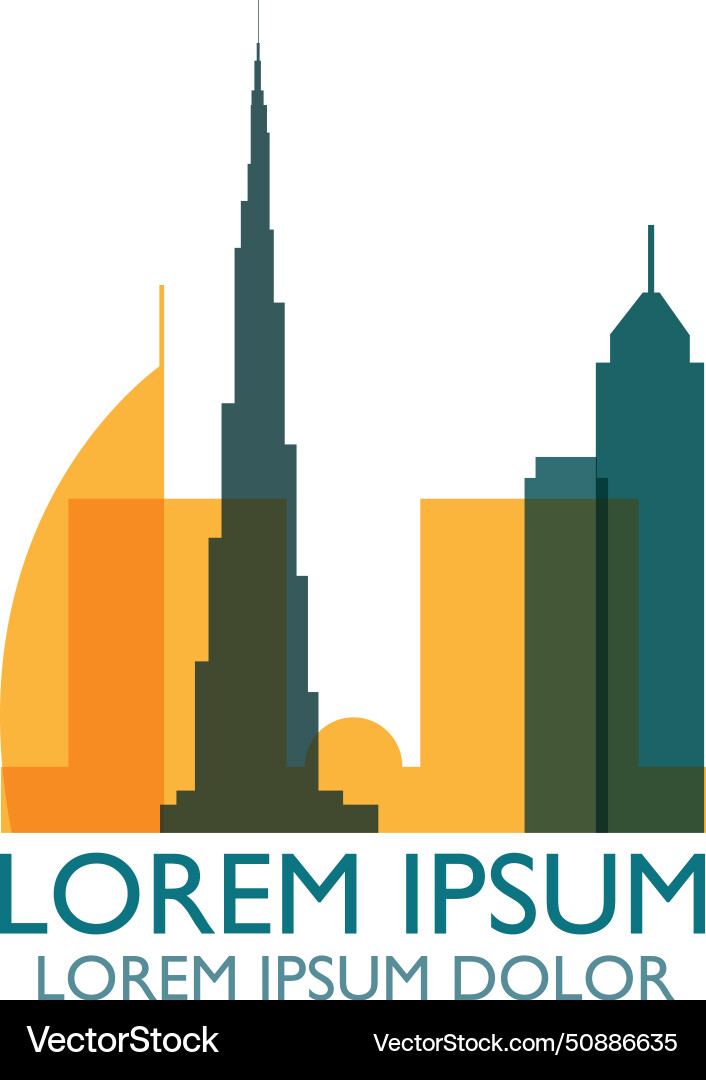 Dubai logo Royalty Free Vector Image - VectorStock