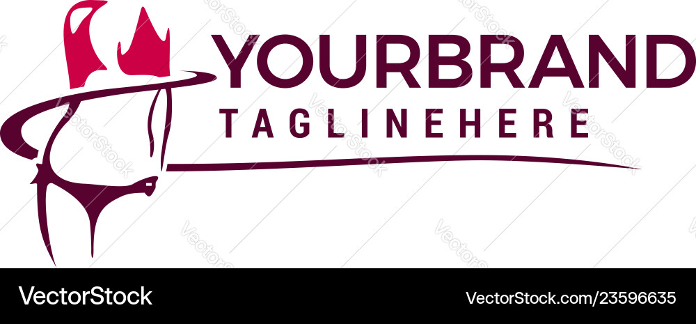 Female body logo design template elements Vector Image