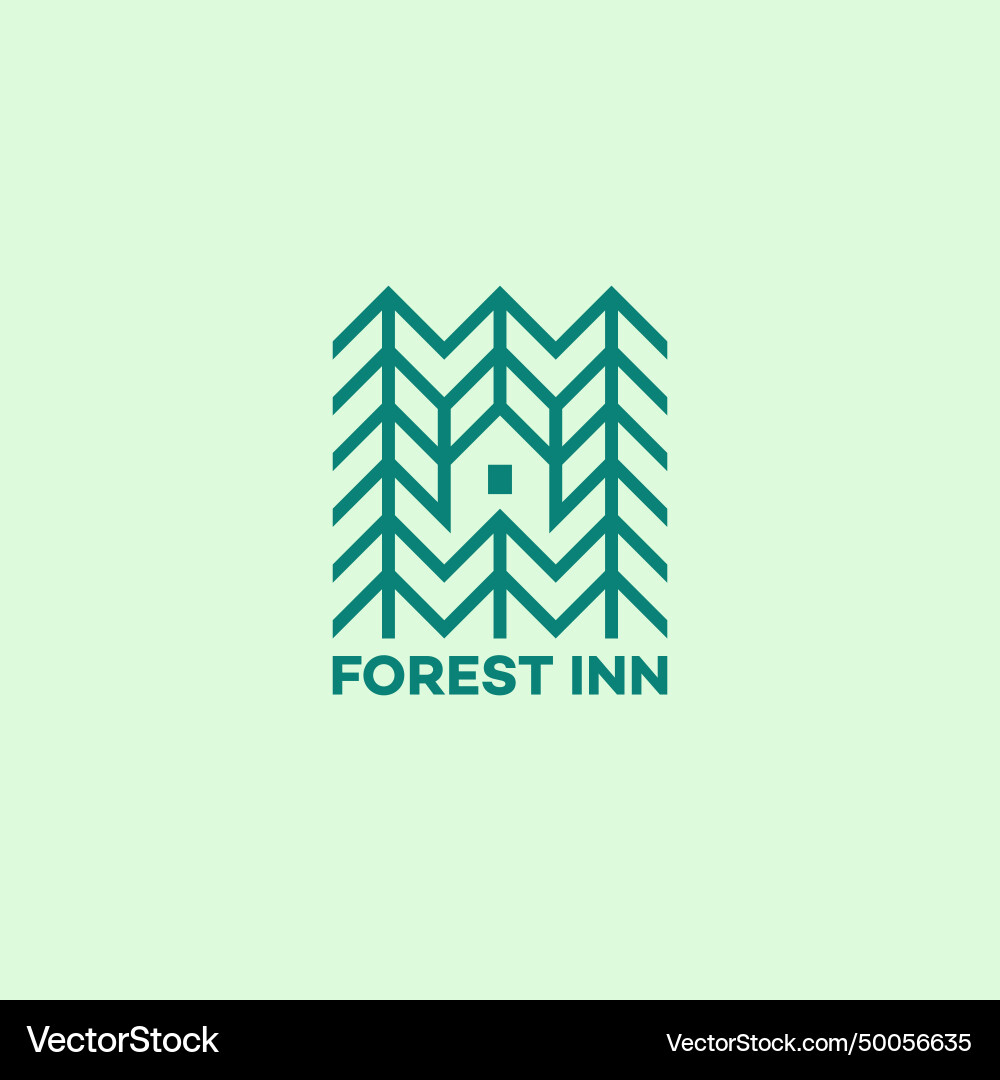 Forest inn logo Royalty Free Vector Image - VectorStock