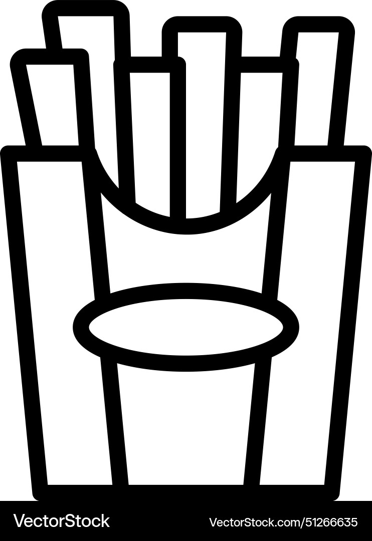 French fries icon Royalty Free Vector Image - VectorStock