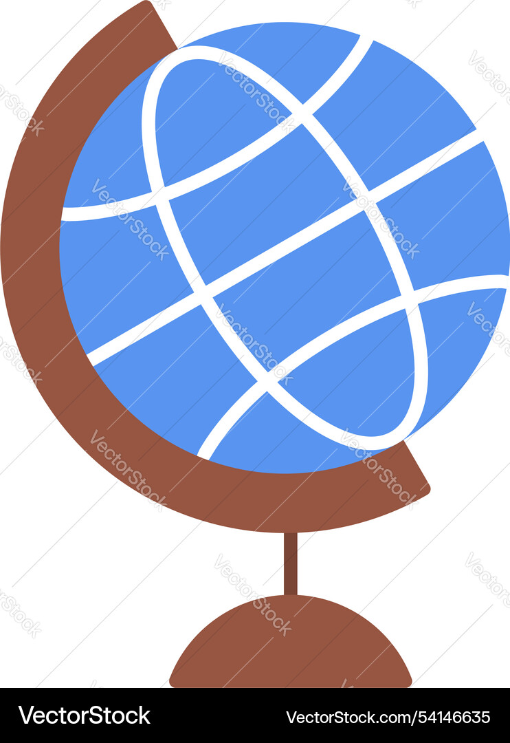 Globe flat icon design Royalty Free Vector Image