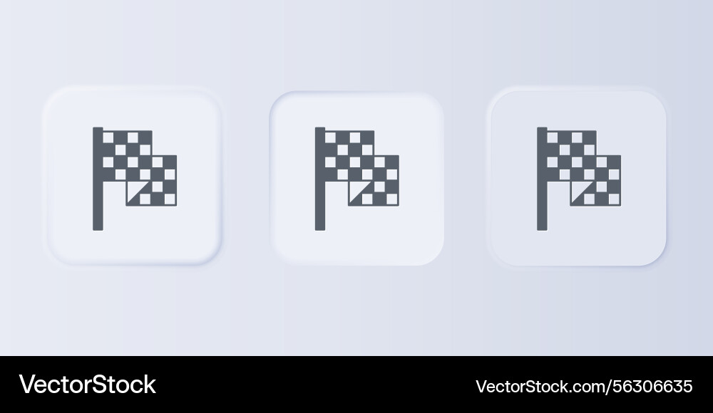 Grey checkered flag icon isolated Royalty Free Vector Image