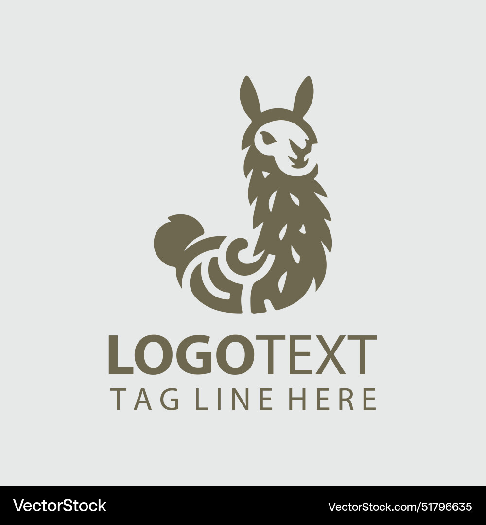 Llama logo Royalty Free Vector Image - VectorStock