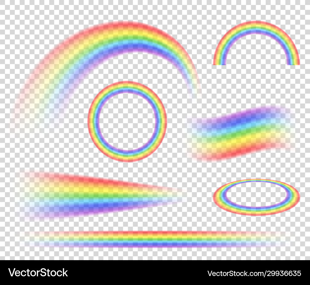 Rainbow on a transparent background Royalty Free Vector