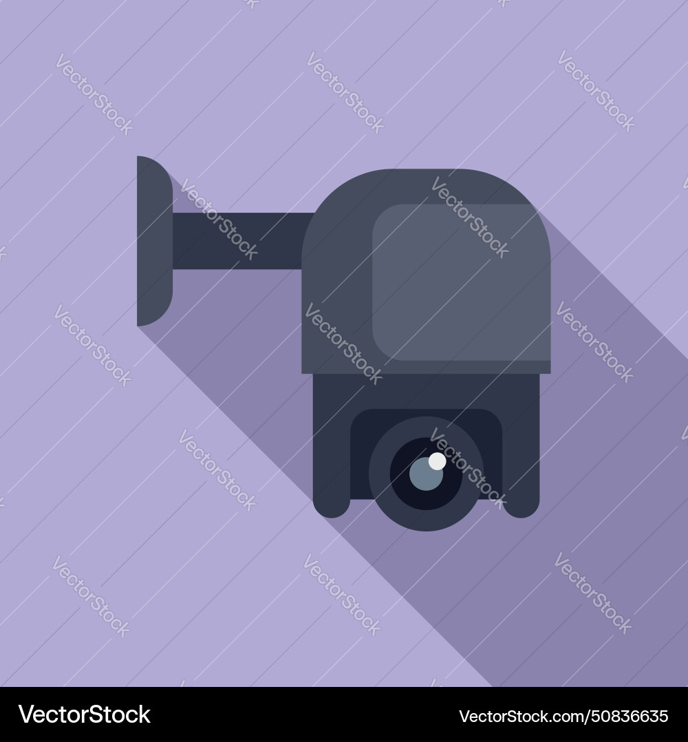 Security indoor camera icon flat key Royalty Free Vector