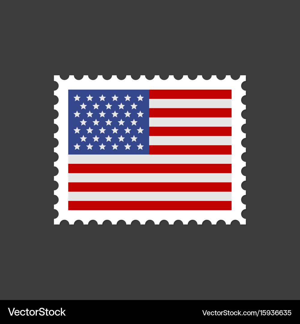 Usa flag postage stamp Royalty Free Vector Image
