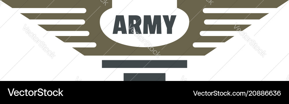 Army icon logo flat style Royalty Free Vector Image
