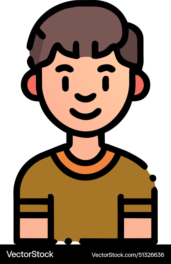 Boy brown icon Royalty Free Vector Image - VectorStock