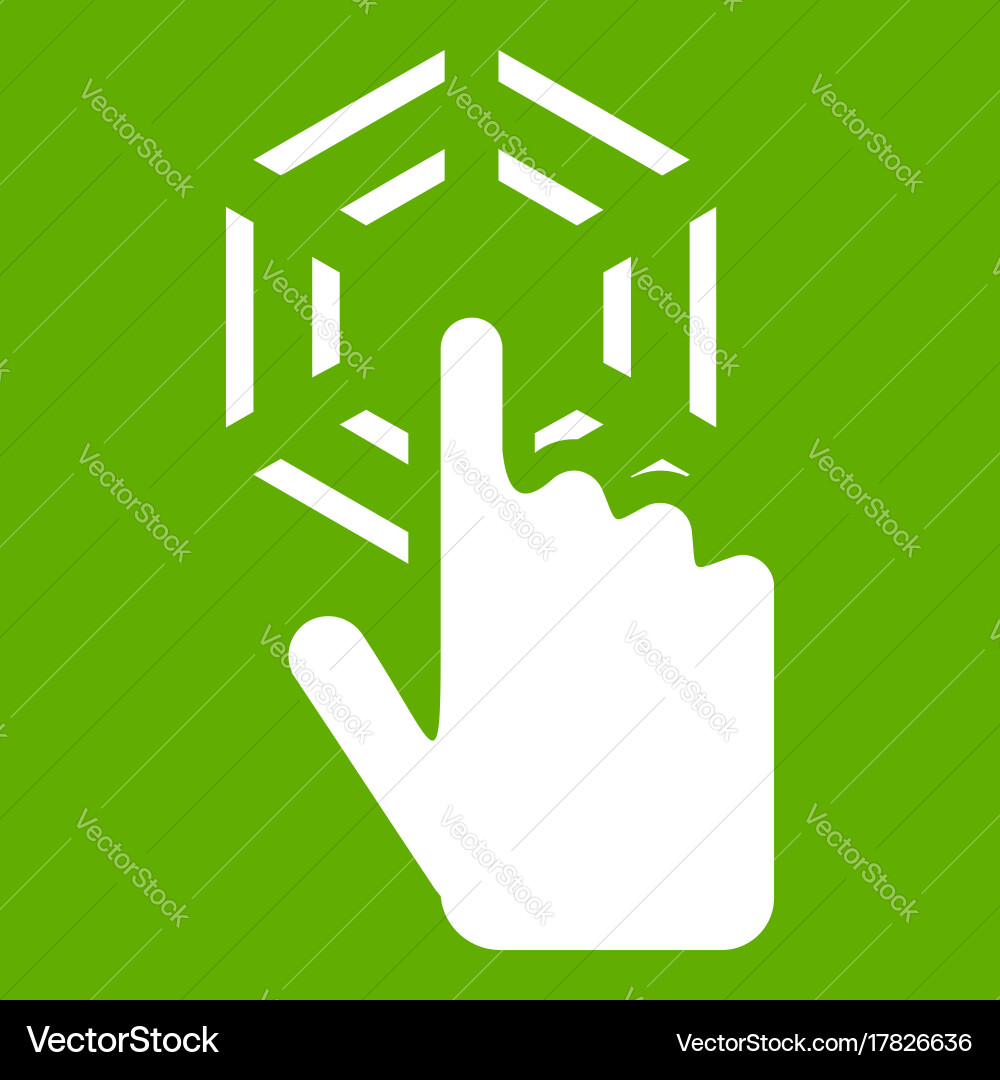 Click icon green Royalty Free Vector Image - VectorStock