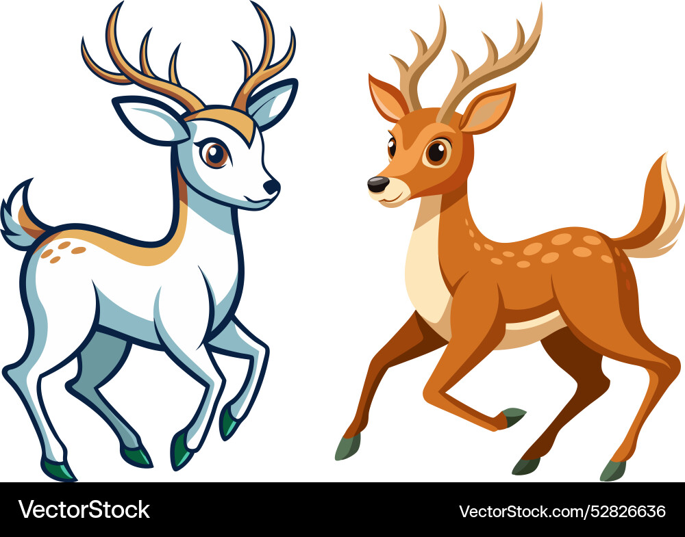 Cute deer isolated Royalty Free Vector Image - VectorStock