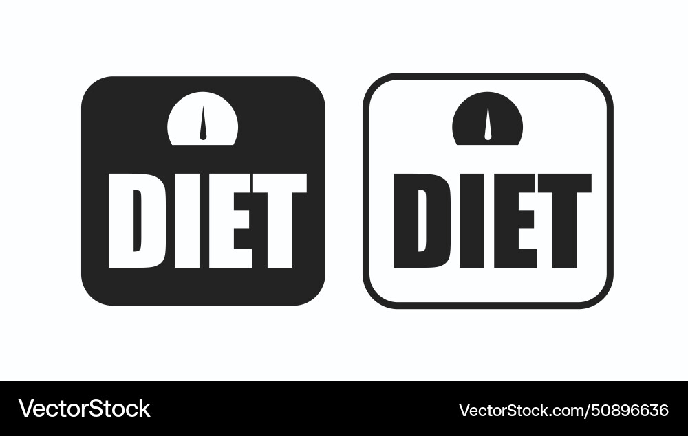 Diet icon or sign premium quality simple element Vector Image