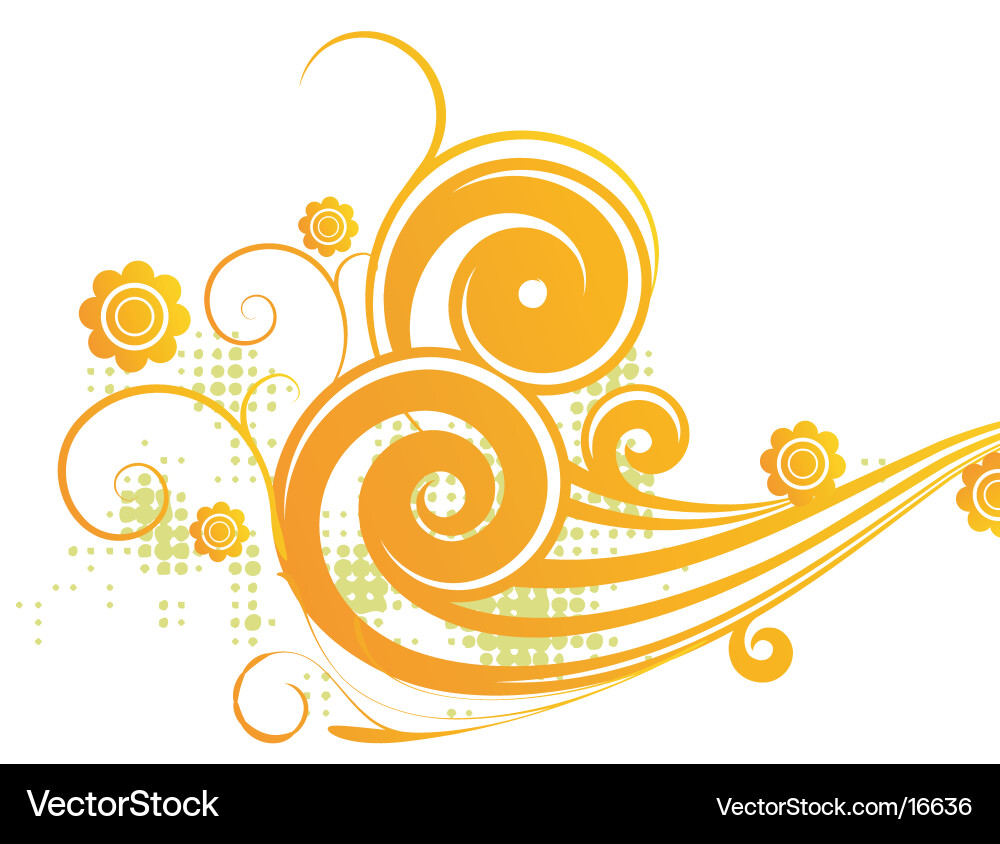 Floral Flourish Background Royalty Free Vector Image
