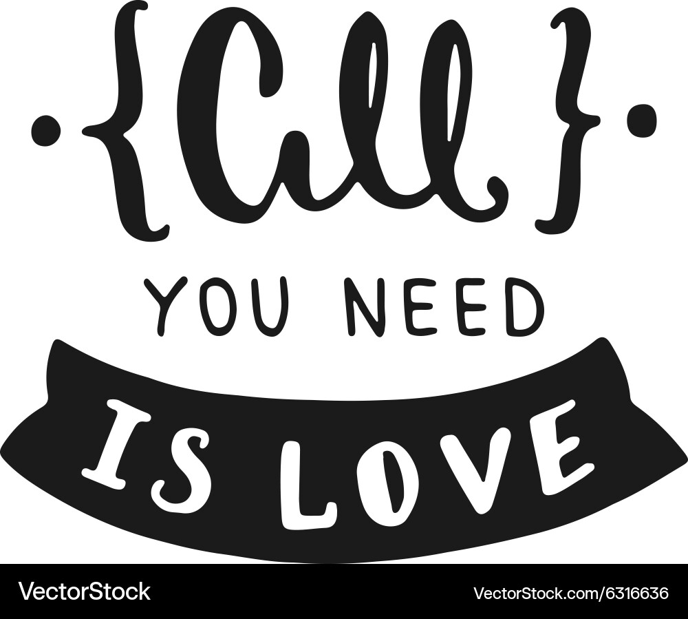 Hand drawn lettering poster Royalty Free Vector Image