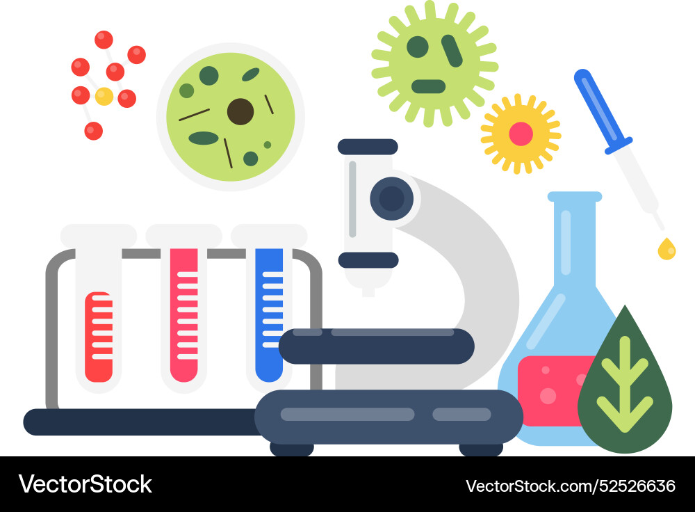 Medical laboratory concept biology science Vector Image