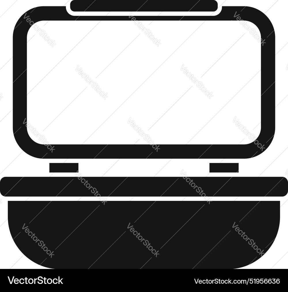 Open lunchbox with latch closure for food storage Vector Image