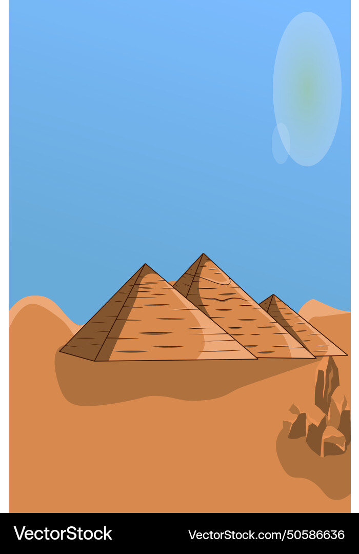 Pyramid cartoon Royalty Free Vector Image - VectorStock