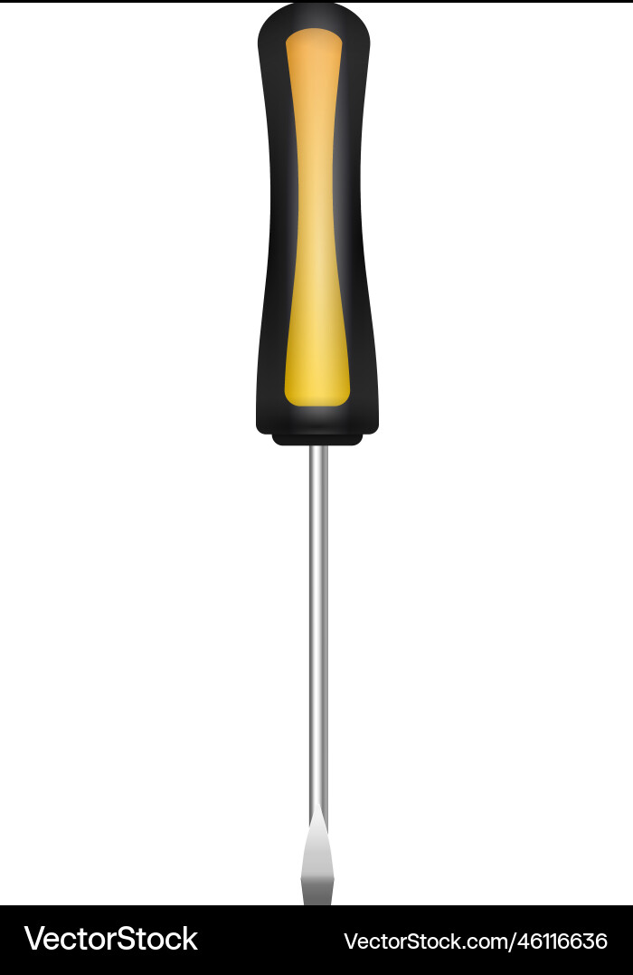 Realistic screwdriver construction composition Vector Image
