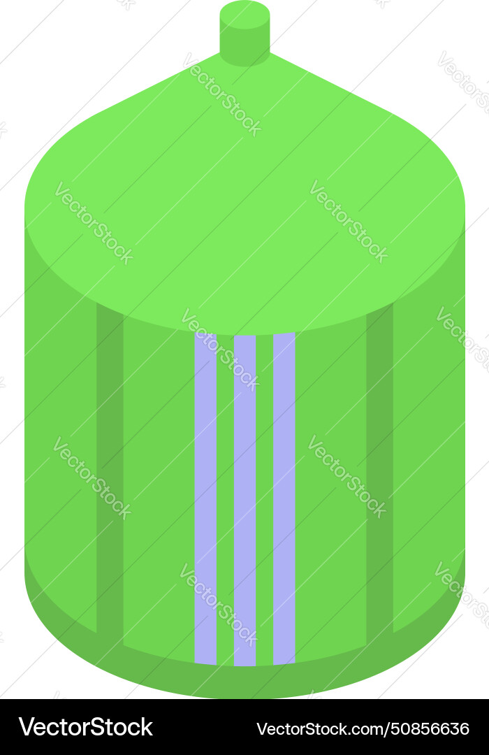 Refinery biogas tank icon isometric sector Vector Image