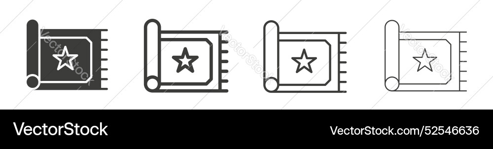 Rugs icon set on white background Royalty Free Vector Image