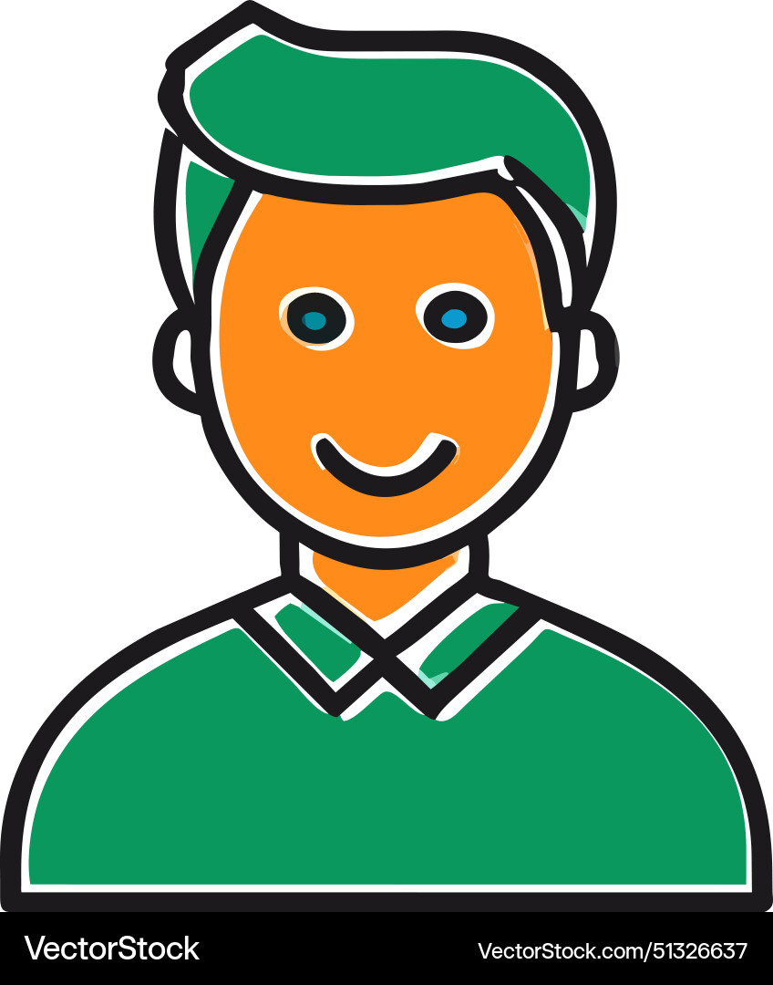 Boy green icon Royalty Free Vector Image - VectorStock