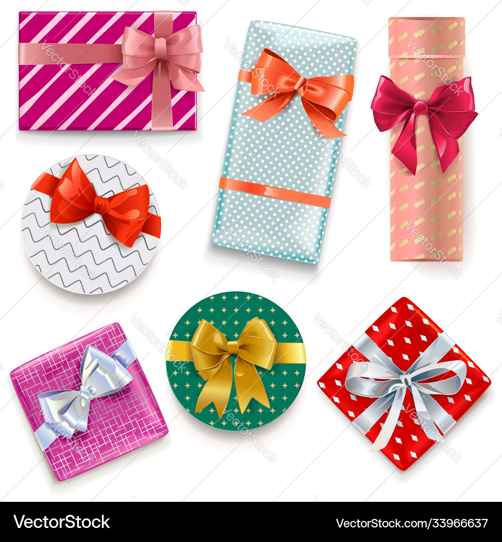 Colorful Gift Boxes Pattern Royalty Free Vector Image
