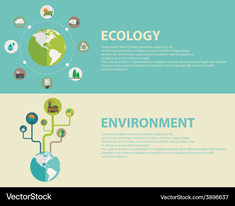 Green energy and pollution Royalty Free Vector Image