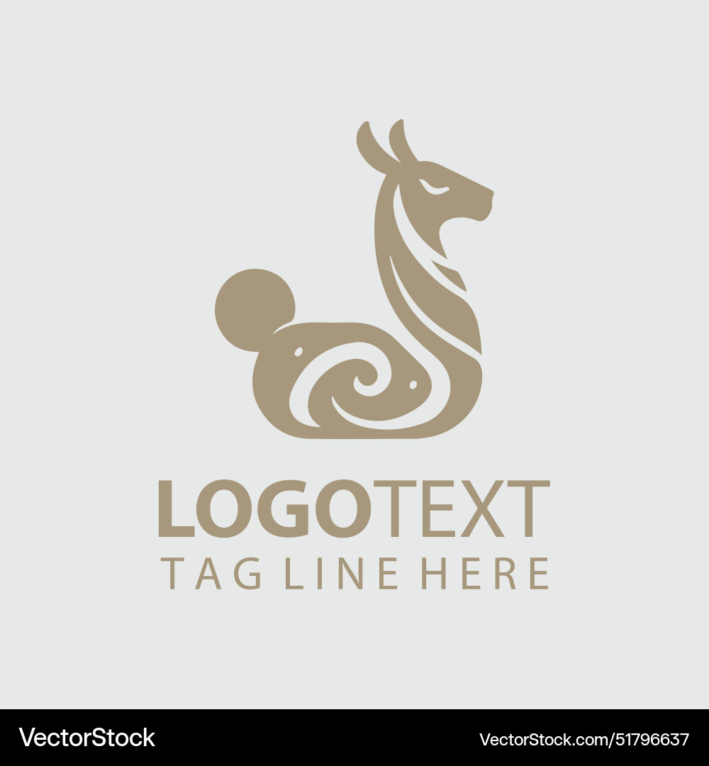 Llama logo Royalty Free Vector Image - VectorStock