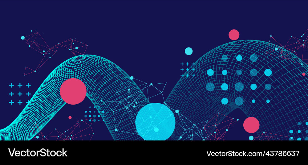 Modern science or technology art background Vector Image