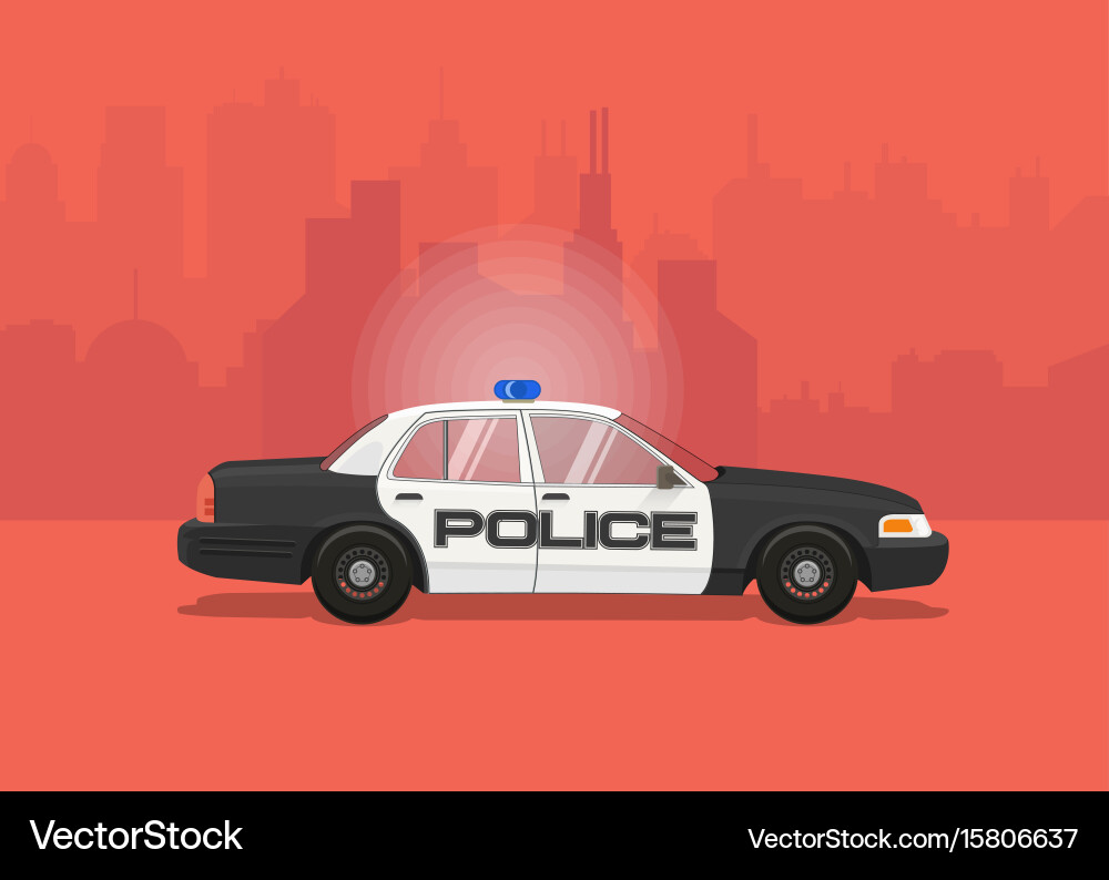 Police Cruiser Royalty Free Vector Image - VectorStock