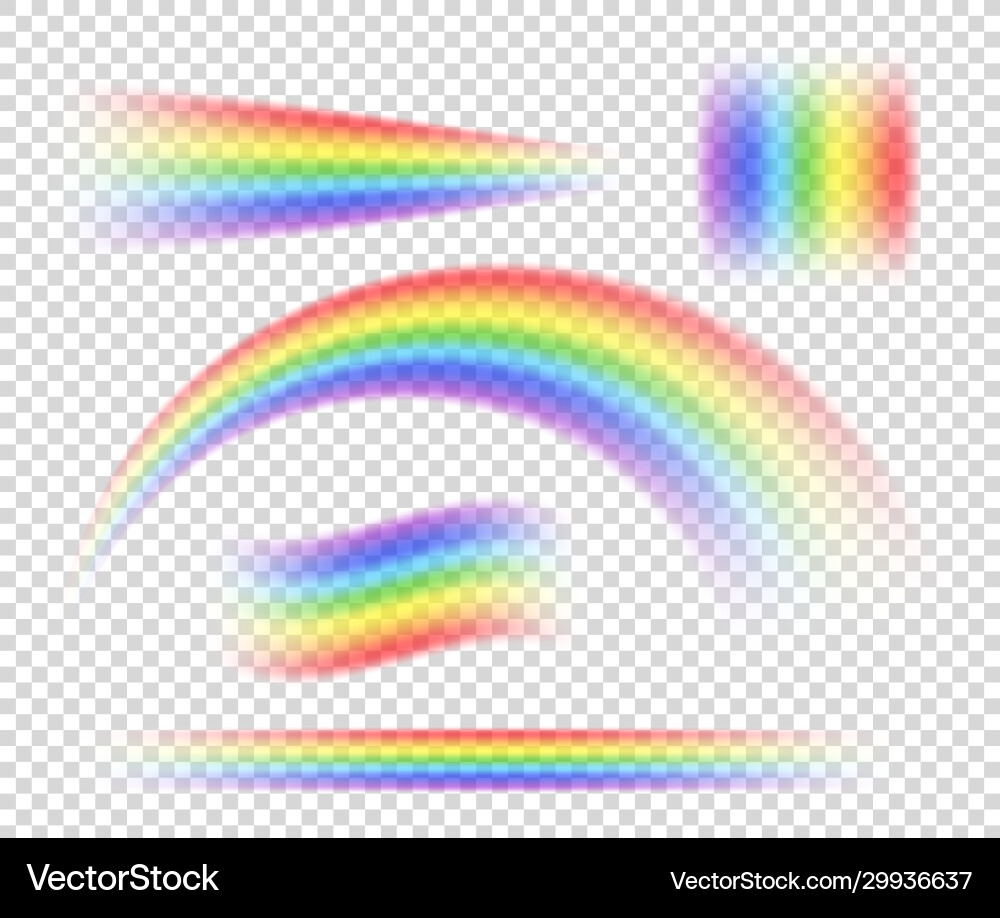 Rainbow on a transparent background Royalty Free Vector