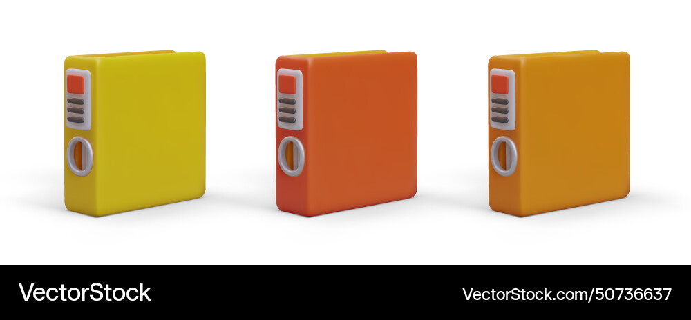 Realistic binder folder ring for storing files Vector Image