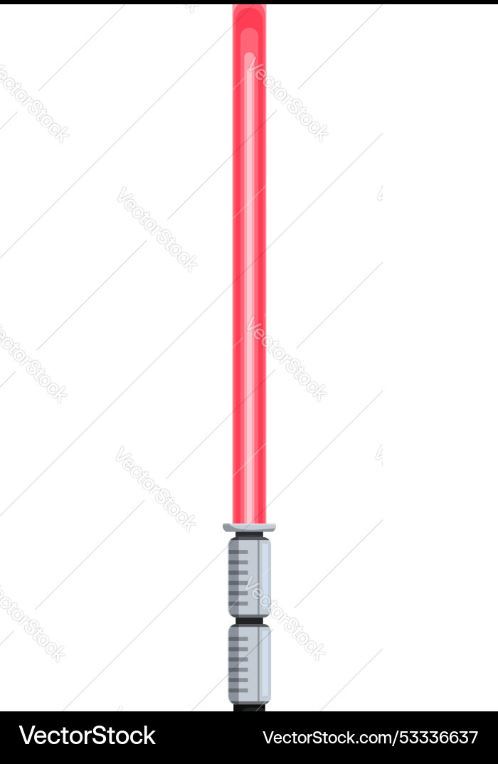 Red laser beam weapon glowing with power Vector Image