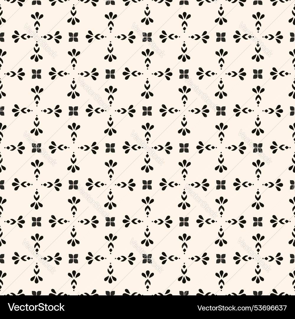 Simple minimalist floral pattern Royalty Free Vector Image